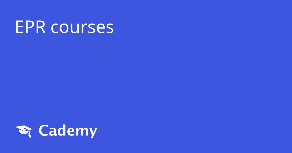 EPR courses - Cademy